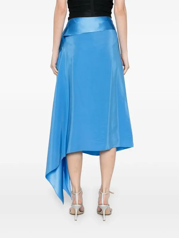 Christopher Esber Crosscut Silk Midi Skirt
