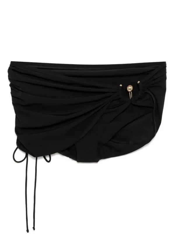 Christopher Esber Ruched Orbit Skirt Brief - Black