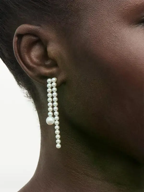 Sophie Bille Brahe La Valse Freshwater Pearl Earrings - Gold