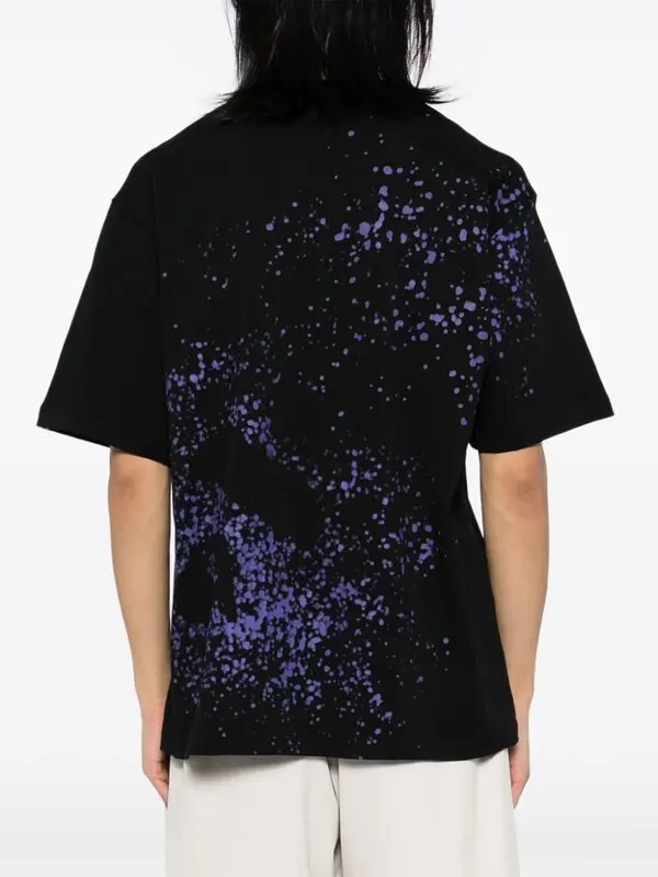 A BATHING APE Spray-print Slogan T-shirt - Black