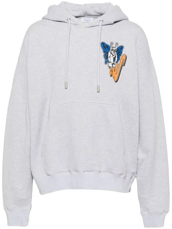 Off-White Graphic-print Hoodie - Grey