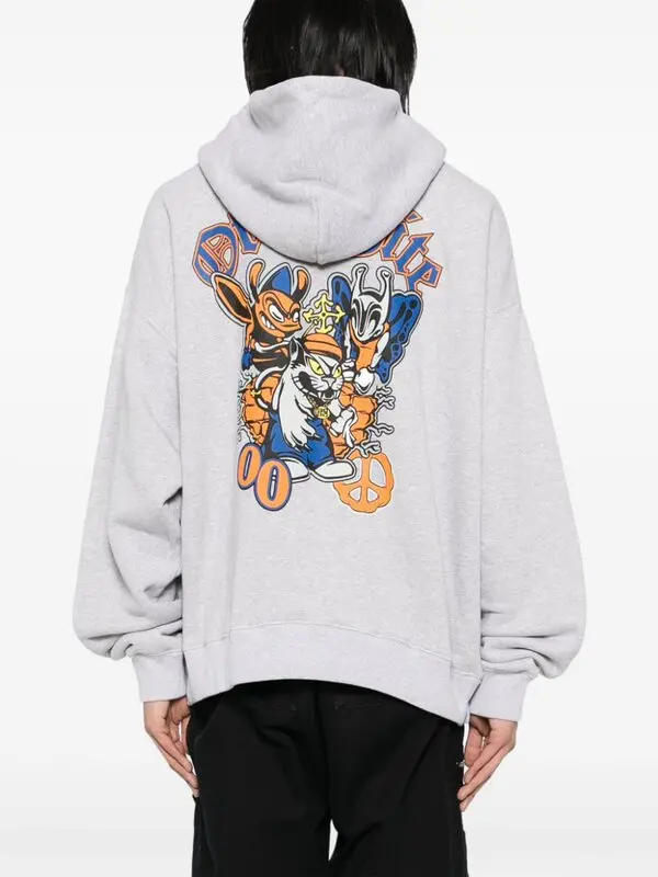 Off-White Graphic-print Hoodie - Grey