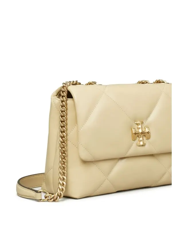 Tory Burch Kira Diamond Quilted Leather Shoulder Bag - Neutrals