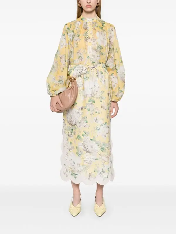 Zimmermann Acacia Scallop Shirt - Yellow