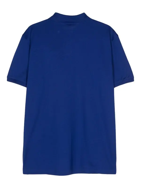 Ralph Lauren Purple Label Standing Horse-embroidered Polo Shirt - Blue
