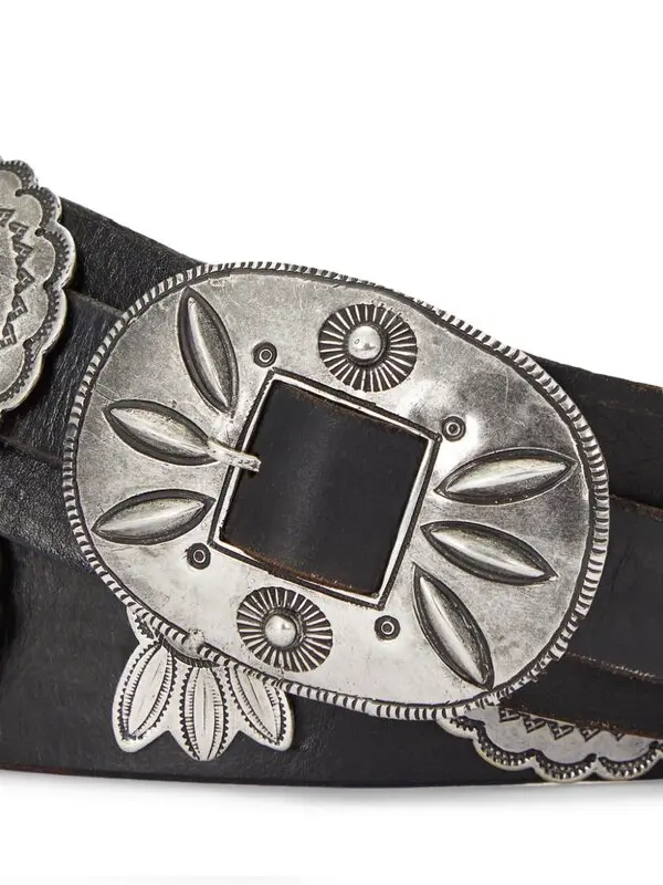 Ralph Lauren Purple Label Concho Leather Belt