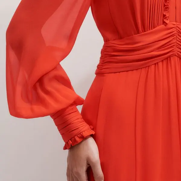ME+EM Silk Maxi Dress - Orange