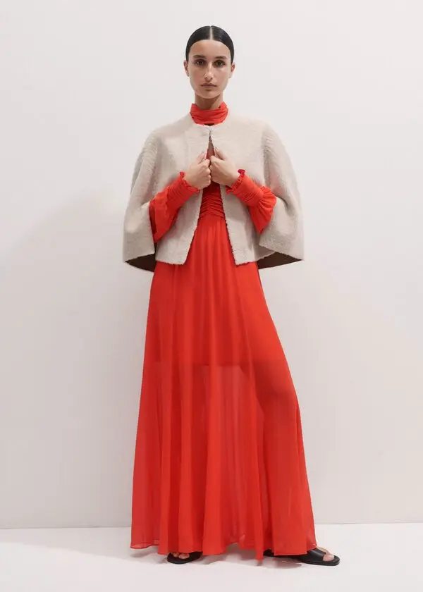ME+EM Silk Maxi Dress - Orange