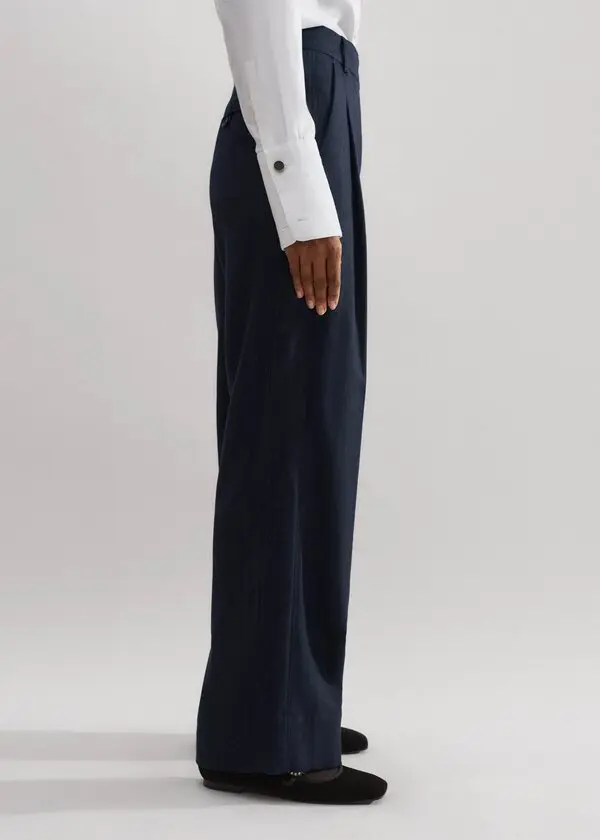 ME+EM Pinstripe Flannel Trousers