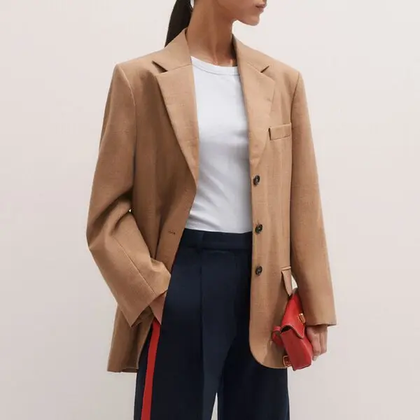 ME+EM Wool-blend Tailored Trouser With Side Stripe