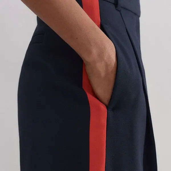 ME+EM Wool-blend Tailored Trouser With Side Stripe