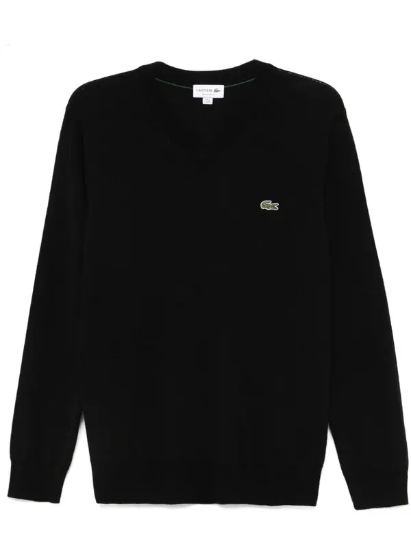 Lacoste V-neck Sweater - Black