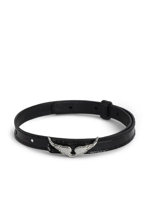 Zadig&Voltaire Rock Leather Bracelet - Black