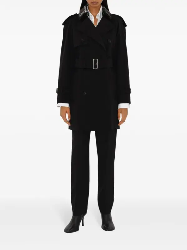 Burberry Detachable-collar Trench Coat - Black