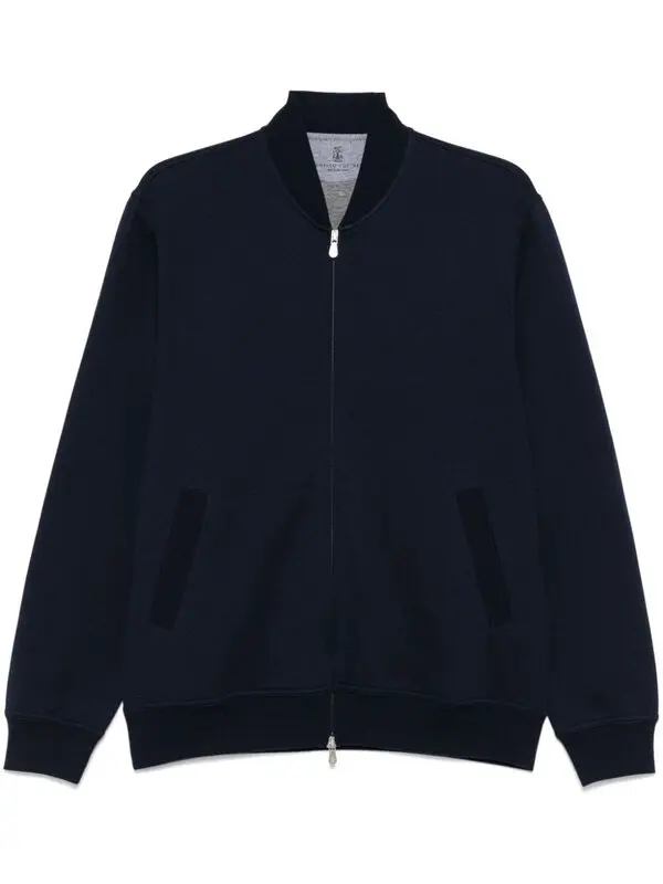 Brunello Cucinelli Zip-up Sweatshirt - Blue