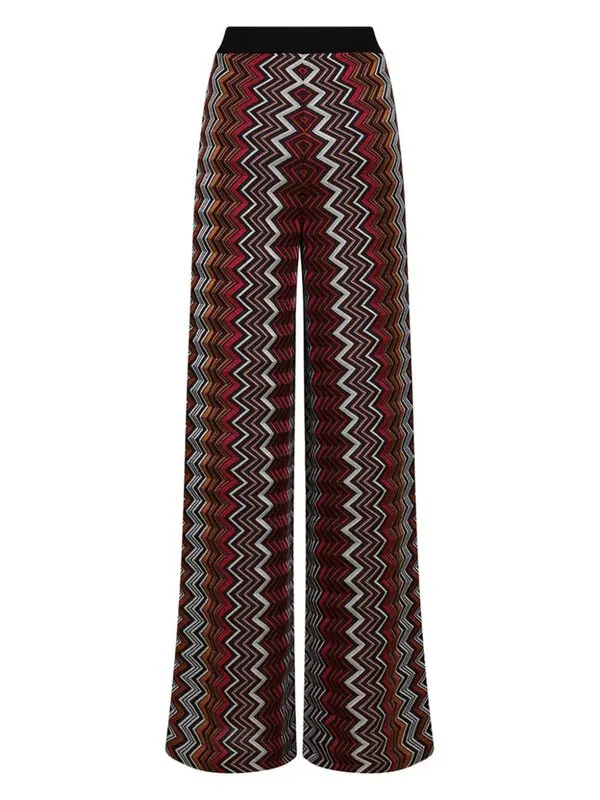 Missoni Zigzag Wide-leg Trousers - Red