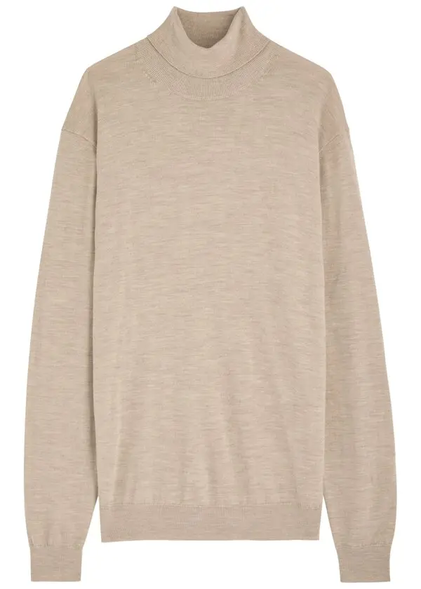LES DEUX Greyson Logo-embroidered Wool Jumper