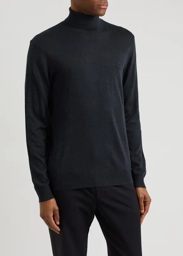 LES DEUX Greyson Logo-embroidered Wool Jumper