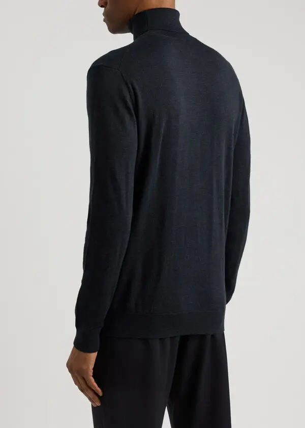 LES DEUX Greyson Logo-embroidered Wool Jumper