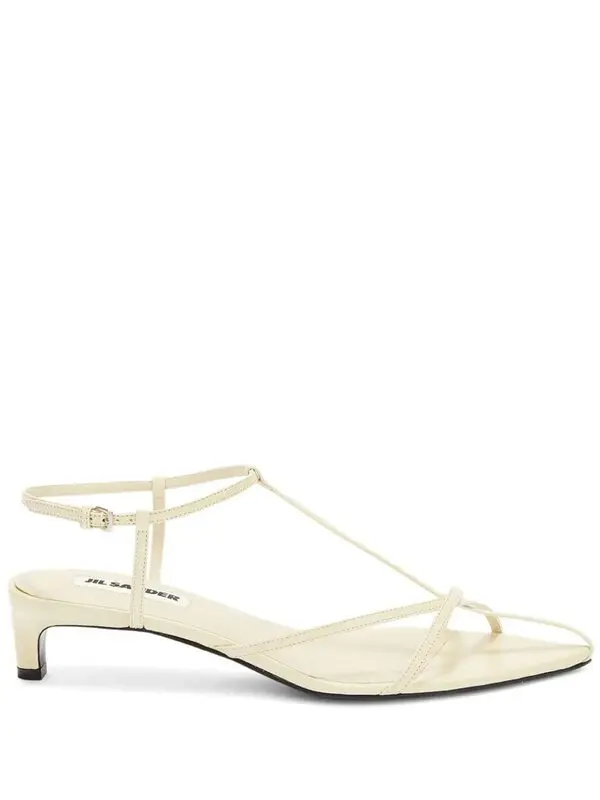 JIL SANDER Strappy Leather Sandals - White