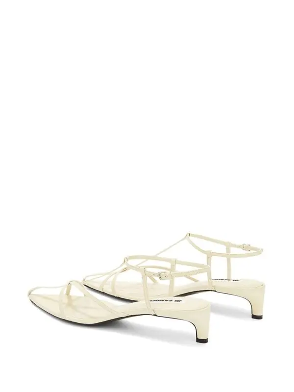 JIL SANDER Strappy Leather Sandals - White