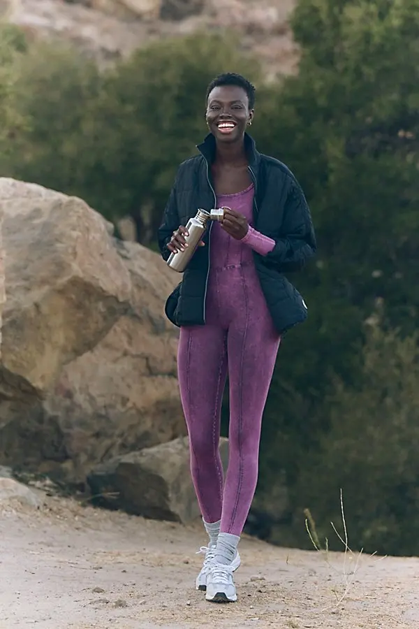 Free People Good Karma Corset Long Sleeve Onesie