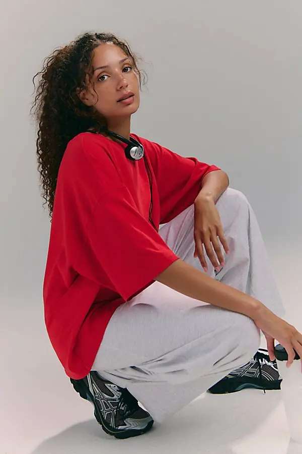 Free People Tackle Tee Essential Top - Candy Apple
