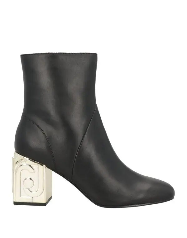 Liu Jo Leather Ankle Boots With Block Heel