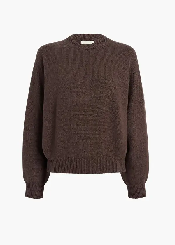 Khaite Margaux Cashmere Pullover - Coffee
