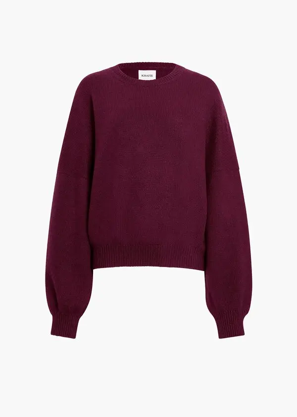 Khaite Margaux Cashmere Pullover - Eggplant