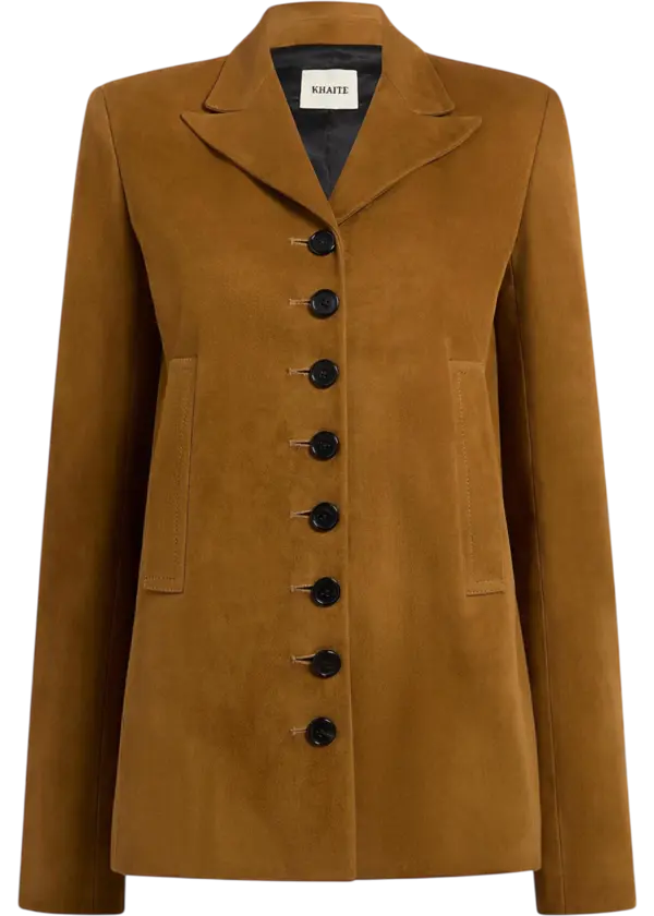 Khaite Saraphina Shearling Jacket - Toffee