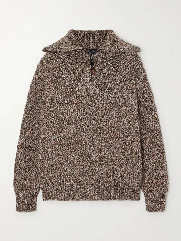 Loro Piana Alpe Granus Cashmere Half-zip Sweater