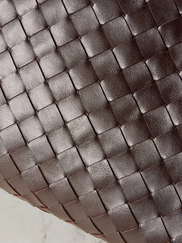 Bottega Veneta Hop Small Intrecciato Leather Tote - Brown