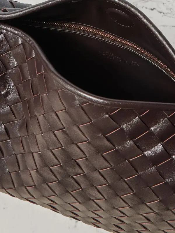 Bottega Veneta Hop Small Intrecciato Leather Tote - Brown