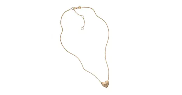 Jennifer Zeuner Jewelry Chara Heart Pendant Necklace - Gold