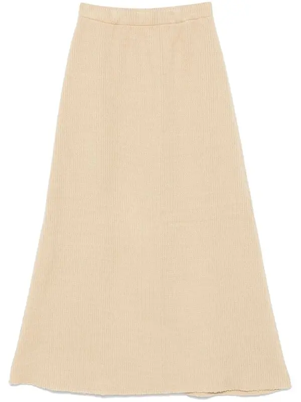 ELENA VELEZ Ribbed Knit Midi Skirt