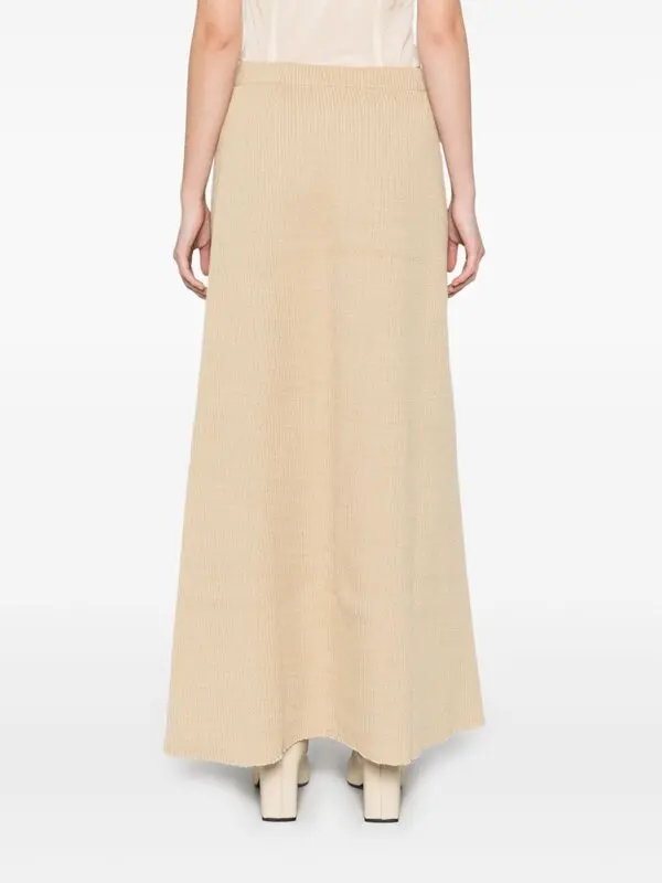ELENA VELEZ Ribbed Knit Midi Skirt