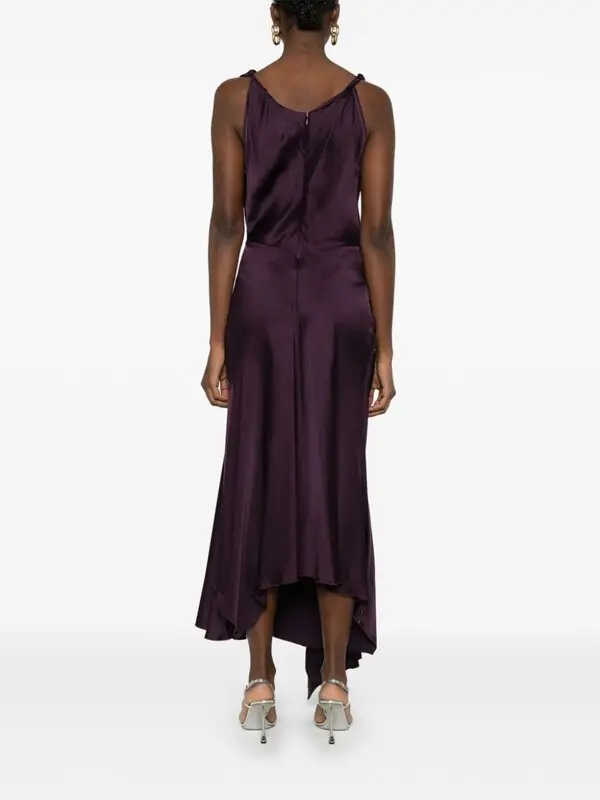 Victoria Beckham Asymmetric Draped Maxi Dress