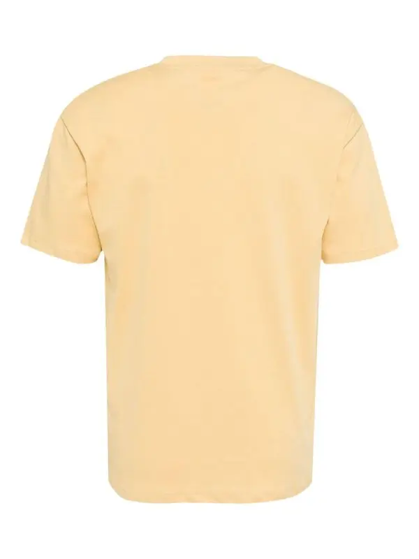 GROUND ZERO Logo Print Cotton T-shirt - Yellow