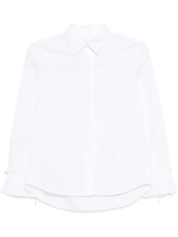 SHANSHAN RUAN Slim-cut Pleated Shirt