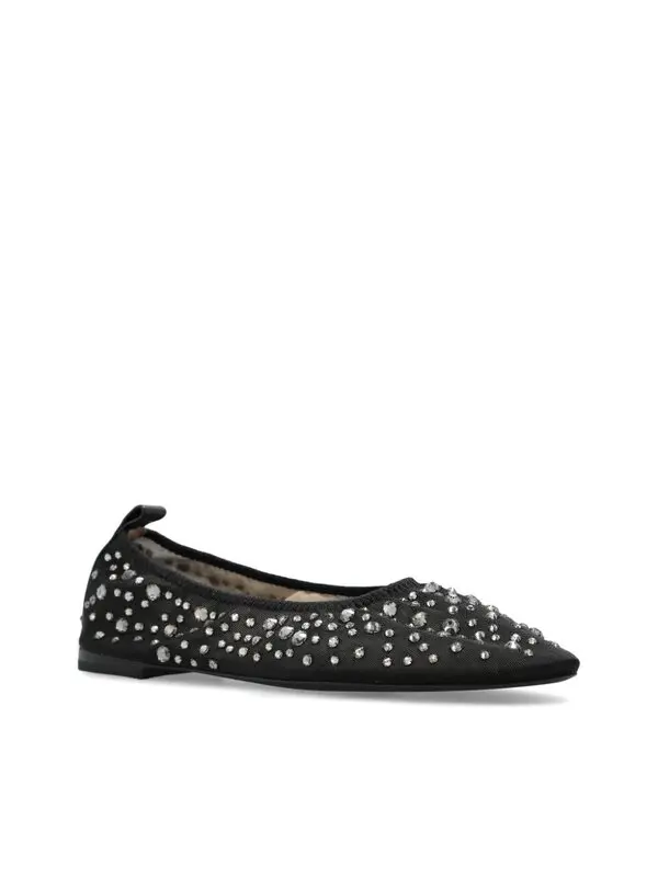 Tory Burch Crystal Embellished Ballerina Flats - Black