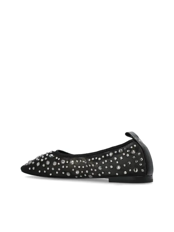 Tory Burch Crystal Embellished Ballerina Flats - Black