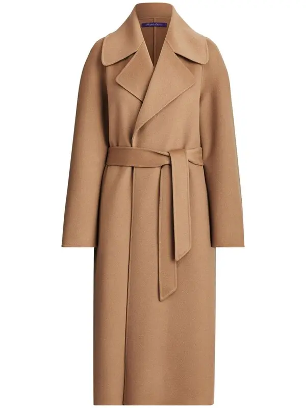Buy Ralph Lauren Leonarda Wrap Cashmere Coat - Brown At 32% Off