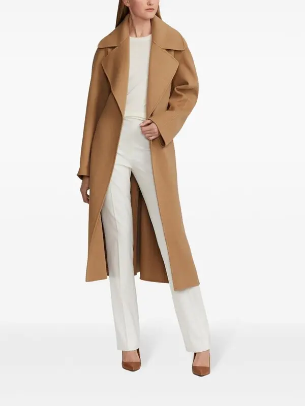 Buy Ralph Lauren Leonarda Wrap Cashmere Coat - Brown At 32% Off
