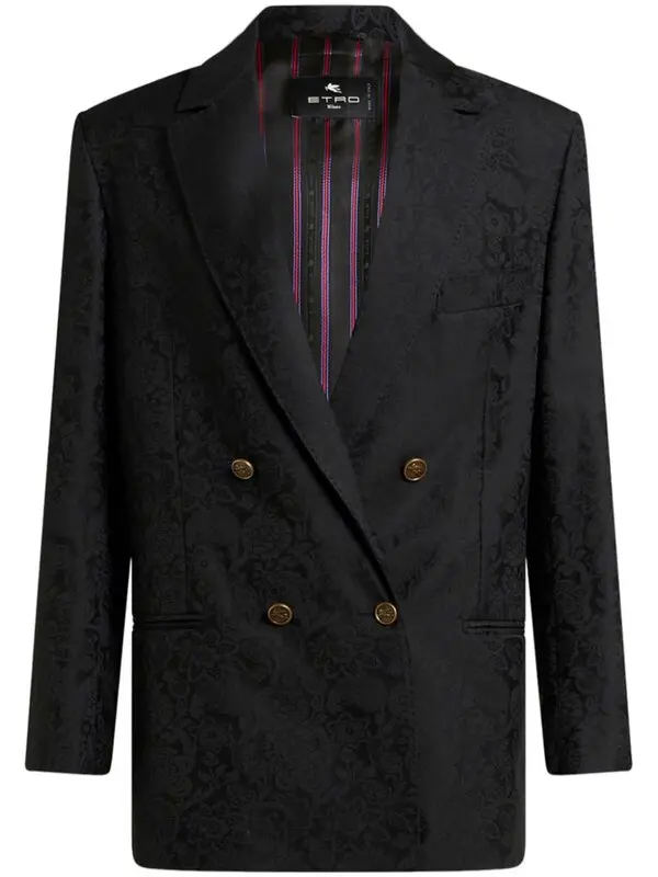 Etro Patterned Jacquard Double-breasted Jacket