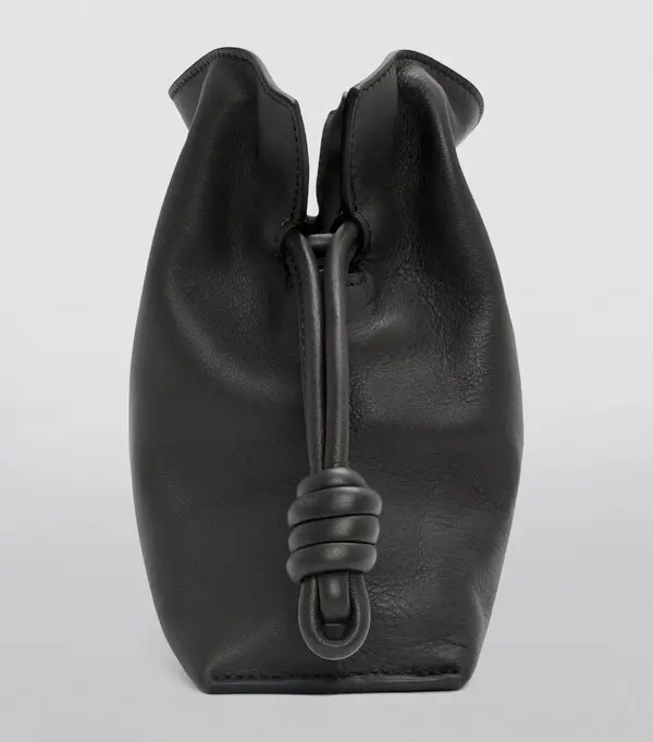 Loewe Mini Leather Flamenco Purse - Black