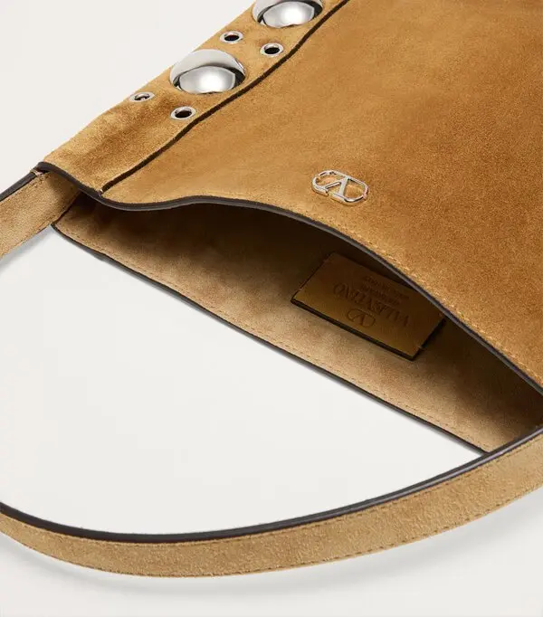Valentino Garavani Suede Nellcôte Cross-body Bag - Brown