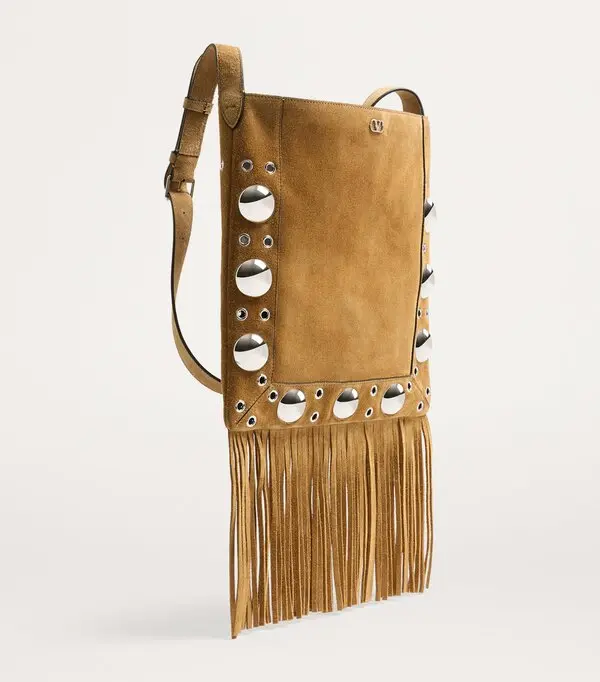 Valentino Garavani Suede Nellcôte Cross-body Bag - Brown