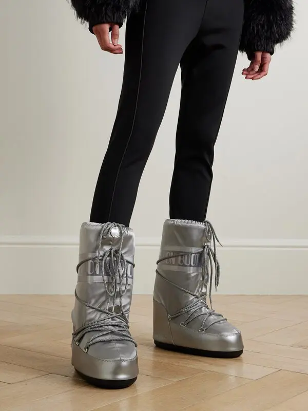 Moon Boot Icon Glance Snow Boots - Silver