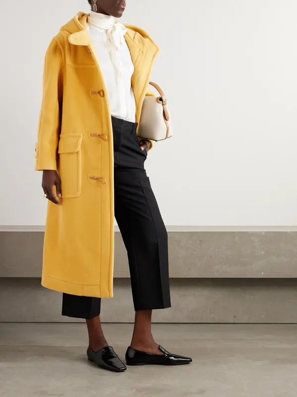 Altuzarra Bailey Hooded Herringbone Wool Coat